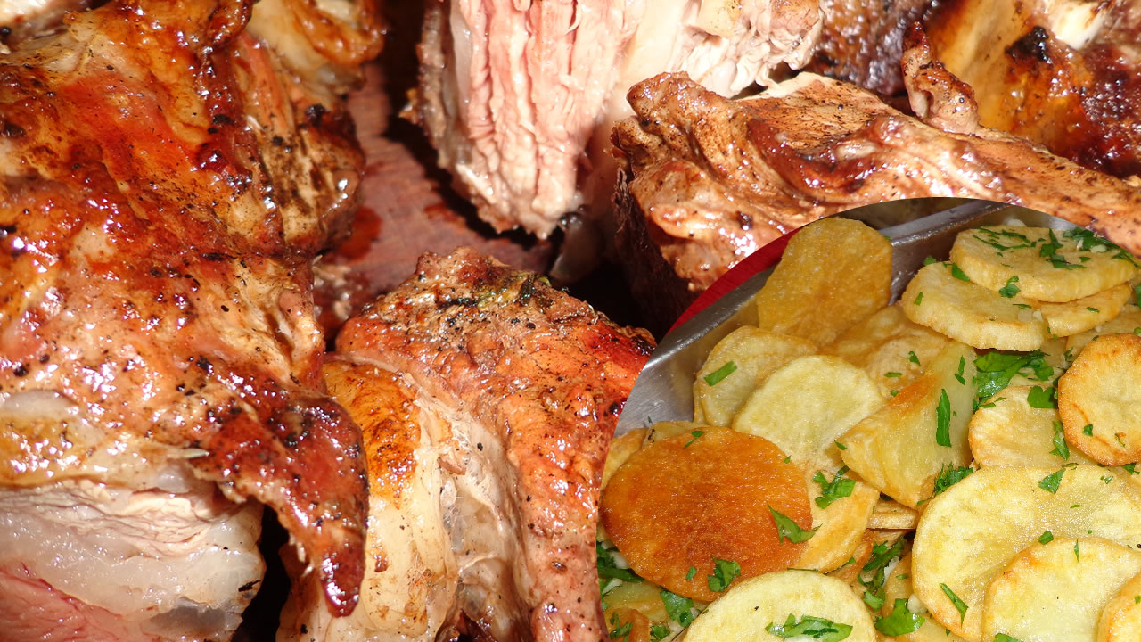 Asado y Pollo a la parrilla con Papas Fritas Provenzal - LOCOS X LA ...
